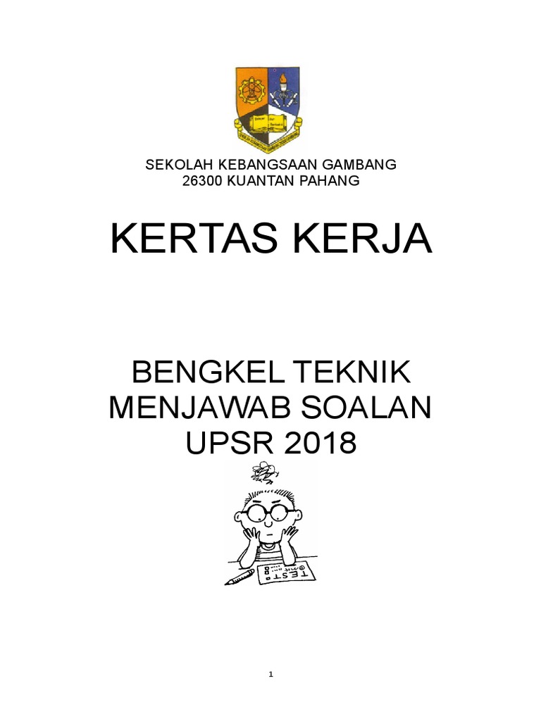 Kertas Kerja Bengkel Teknik Menjawab UPSR | PDF