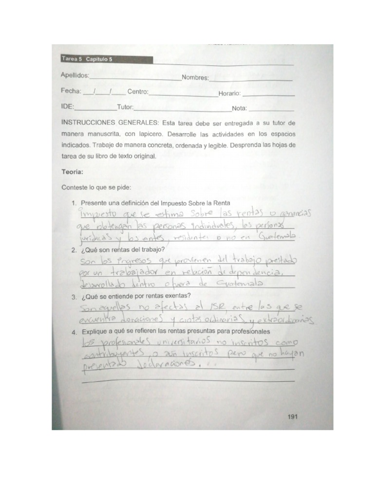 Tarea 5 Capitulo 5 | PDF