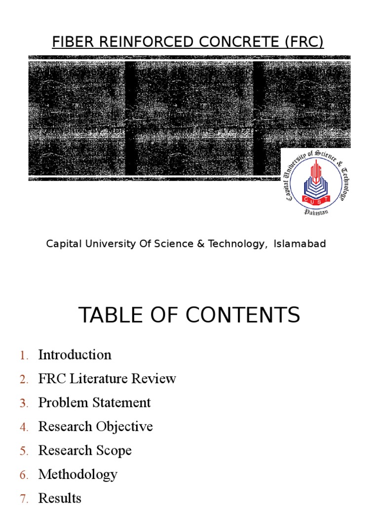 Fiber Reinforced Concrete (FRC) : Advancement of Concrete Properties ...