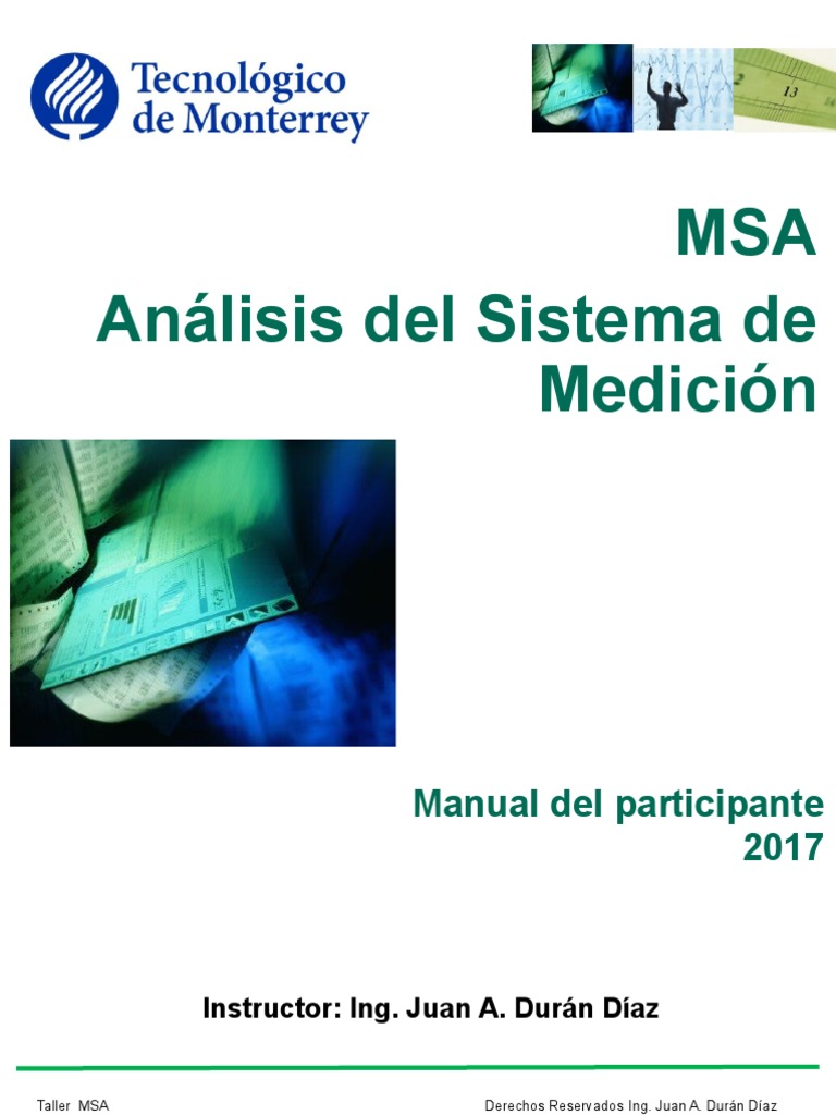 MSA Análisis del Sistema de Medición | Metrología | Medición