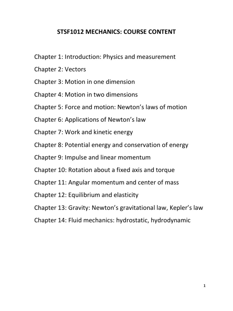 Chap 1 | PDF | Motion (Physics) | Physics