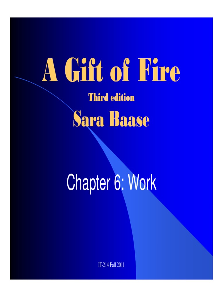 A Gift of Fire A Gift of Fire: Sara Baase Sara Baase | PDF ...