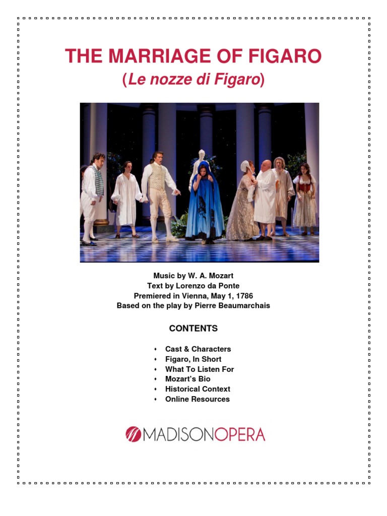 The Marriage of Figaro: (Le Nozze Di Figaro) | PDF | The Marriage Of ...