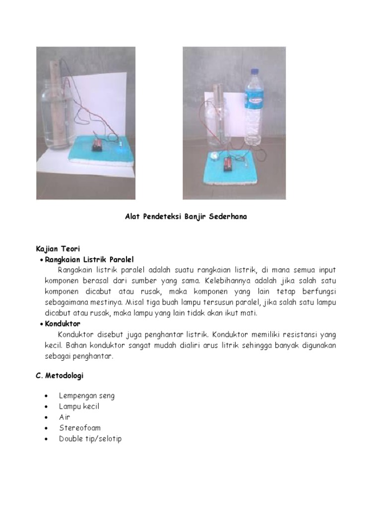 Alat Pendeteksi Banjir Sederhana | PDF