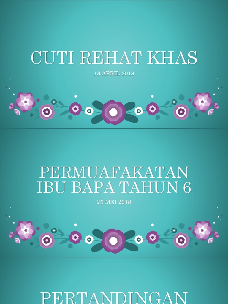 Cuti Rehat Khas | PDF