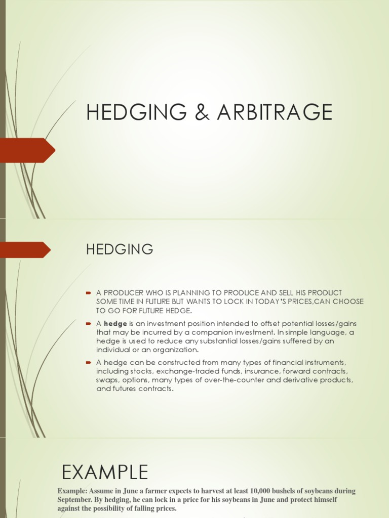 Hedging & Arbitrage | PDF | Hedge (Finance) | Arbitrage