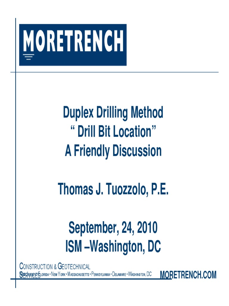 Duplex Drilling Method | PDF | Casing (Borehole) | Drilling Rig