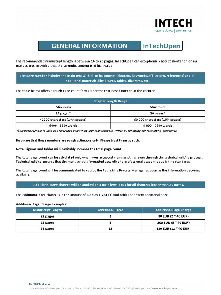 InTechOpen General Information | PDF | Portable Document Format | Typefaces