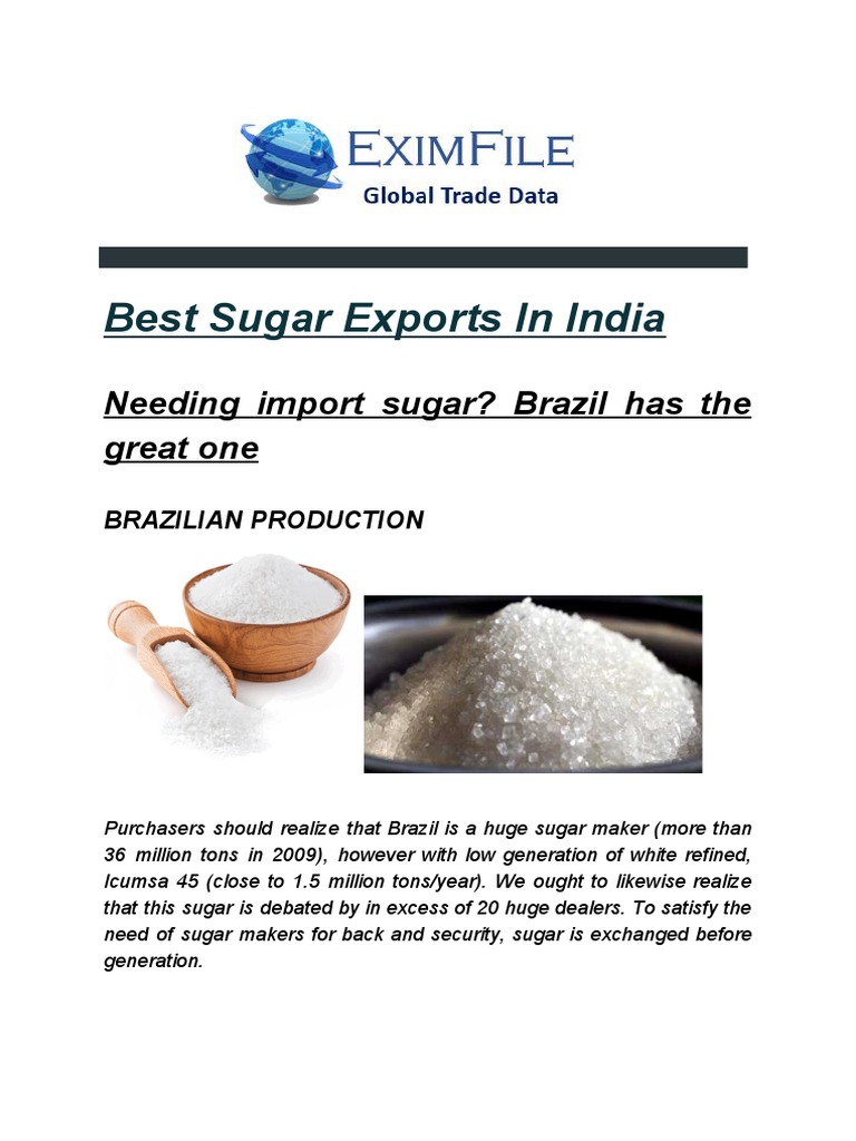 Brazil Sugar Exports | PDF | Sugar | Diet & Nutrition
