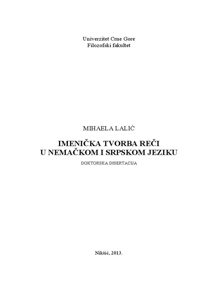 Njemacki Jezik Imenice PDF | PDF