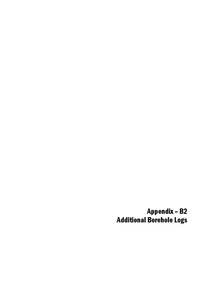Appendix - B2 Additional Borehole Logs | PDF