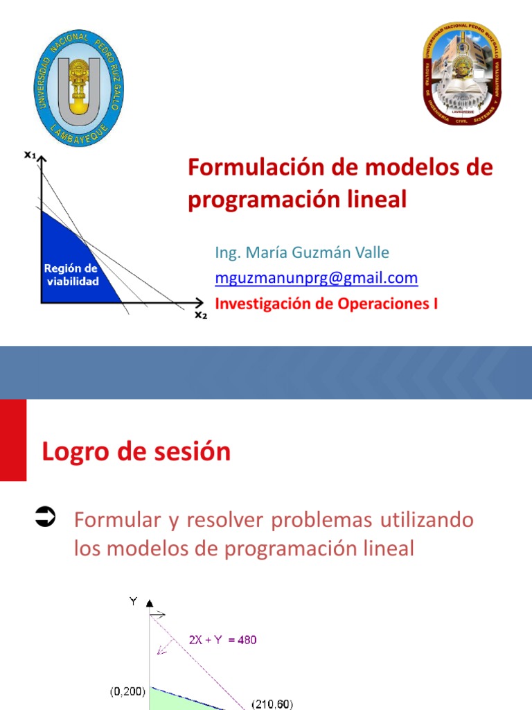 Sesión 02 - Formulación de Modelos de PL | PDF | Programación lineal | Optimización Matemática