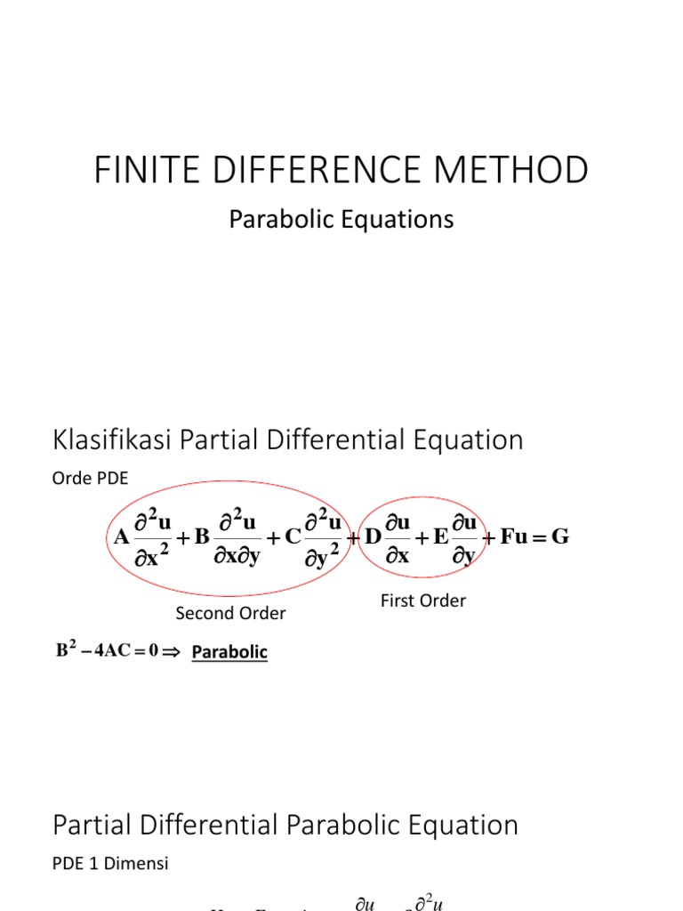 Parabolic PDE Solutions Guide | PDF | Partial Differential Equation ...