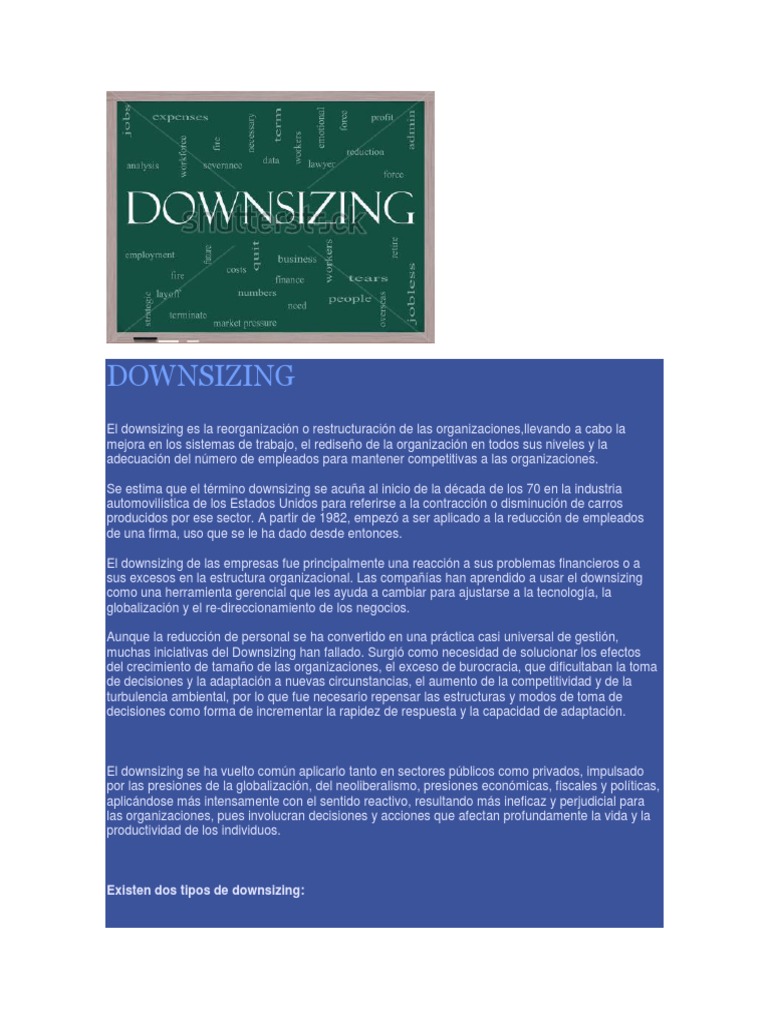 Downsizing | PDF | Tecnología de información y comunicaciones | Teletrabajo