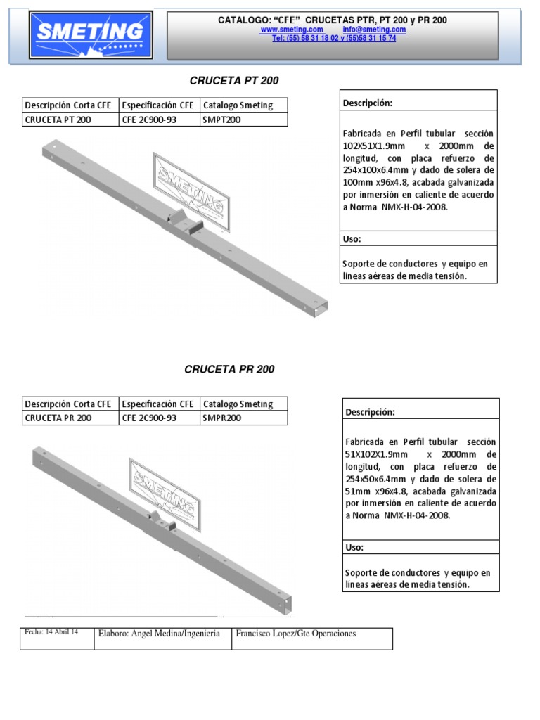 Diferencias entre Crucetas PT y PR 200 | PDF