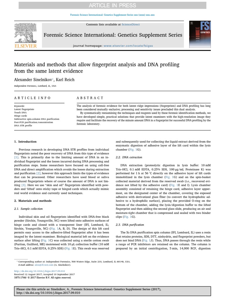 Forensic Science International | PDF | Polymerase Chain Reaction | Dna