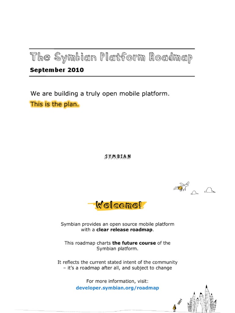 Sept 2010 Symbian Platform Roadmap | PDF | Computing | Software