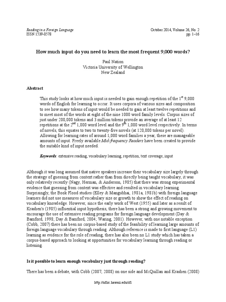 Nation Pdf Pdf Vocabulary Reading Process