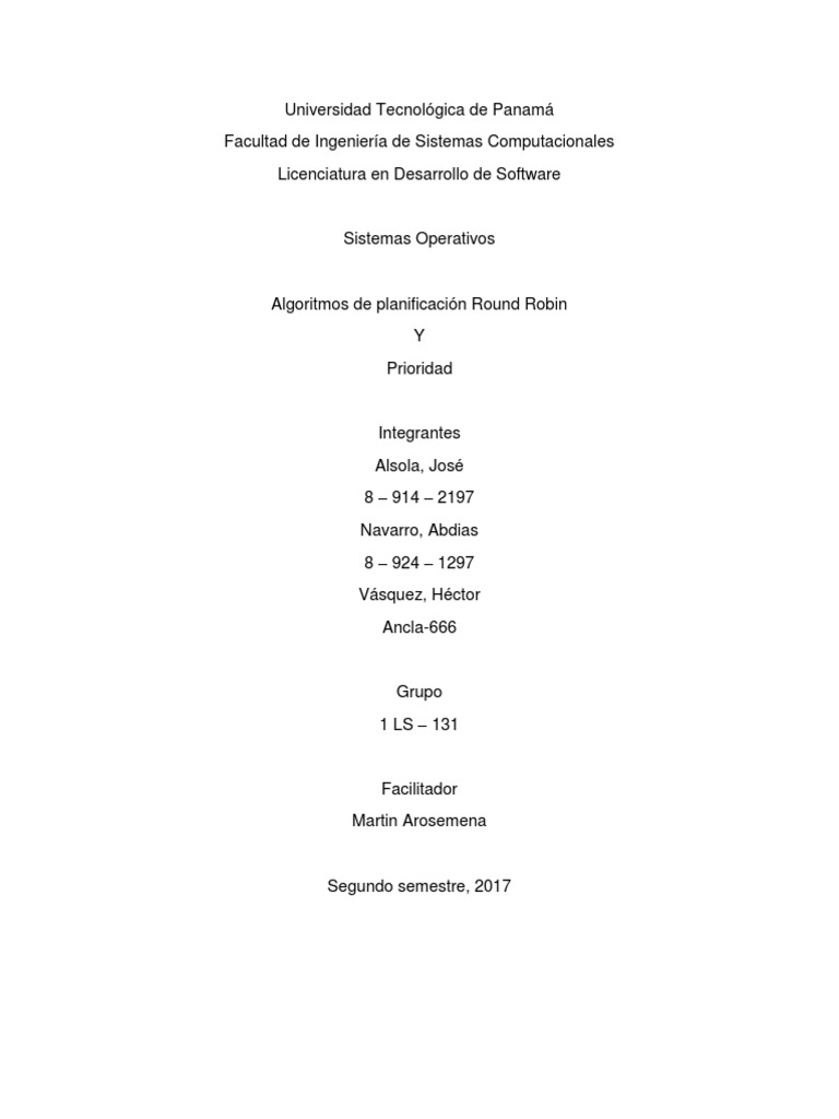 Algoritmos de Planificación Round Robin | PDF | Programación de computadoras | Ciencia y Tecnología