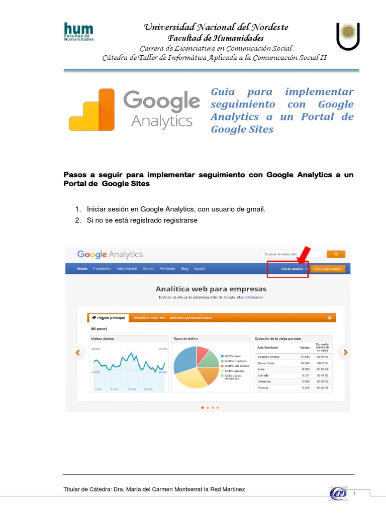Pasos A Seguir para Implementar Seguimiento Con Google Analytics A Un ...