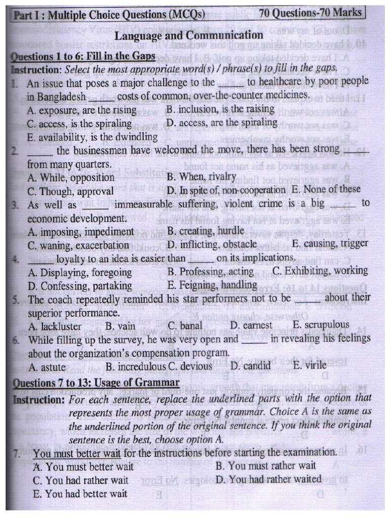 Iba Mba Question 58 Intake | PDF