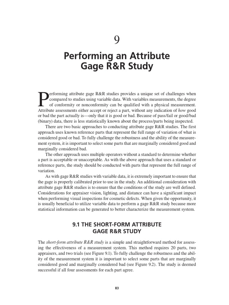 Attribute Gage R&R Guide | PDF | Robust Statistics | Calibration