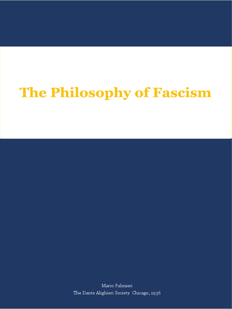 (PALMIERI, Mario@ 1936) The Philosophy of Fascism | PDF | Fascism ...