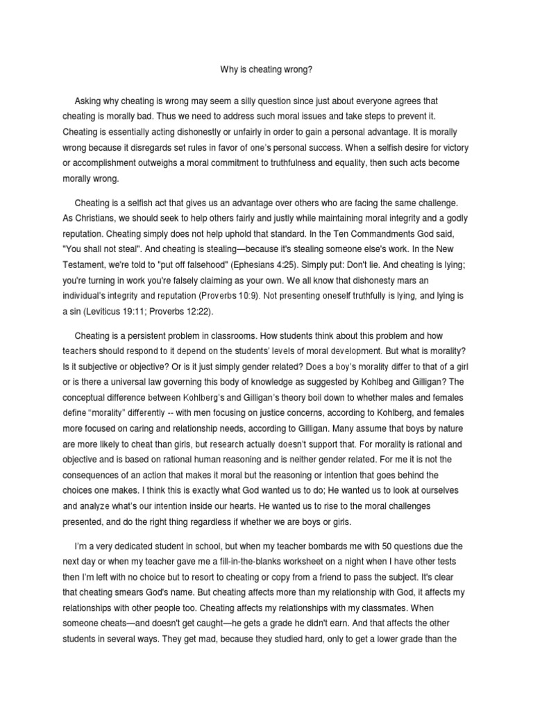 Cheating | PDF | Infidelity | Morality