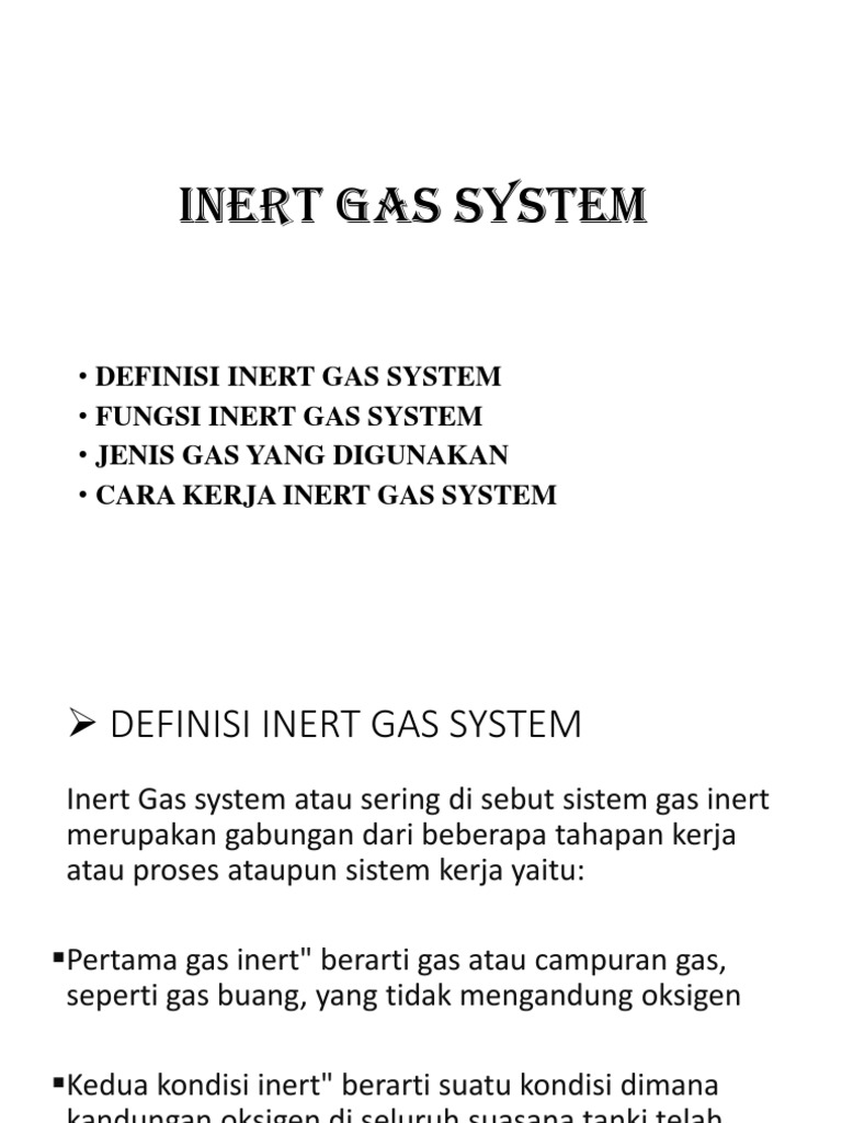 Inert Gas System | PDF
