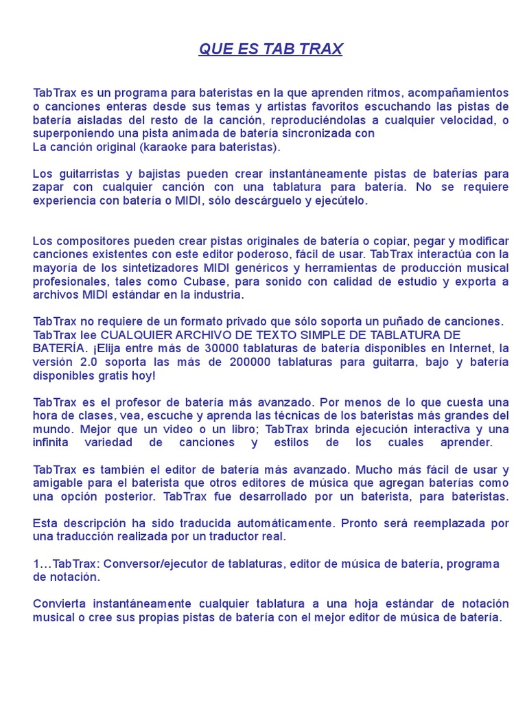 TAB Trax | PDF