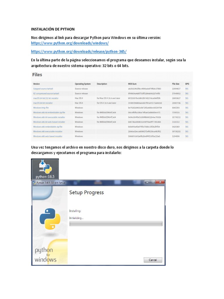 Python y PyScripter (Instalación en Windows) | PDF