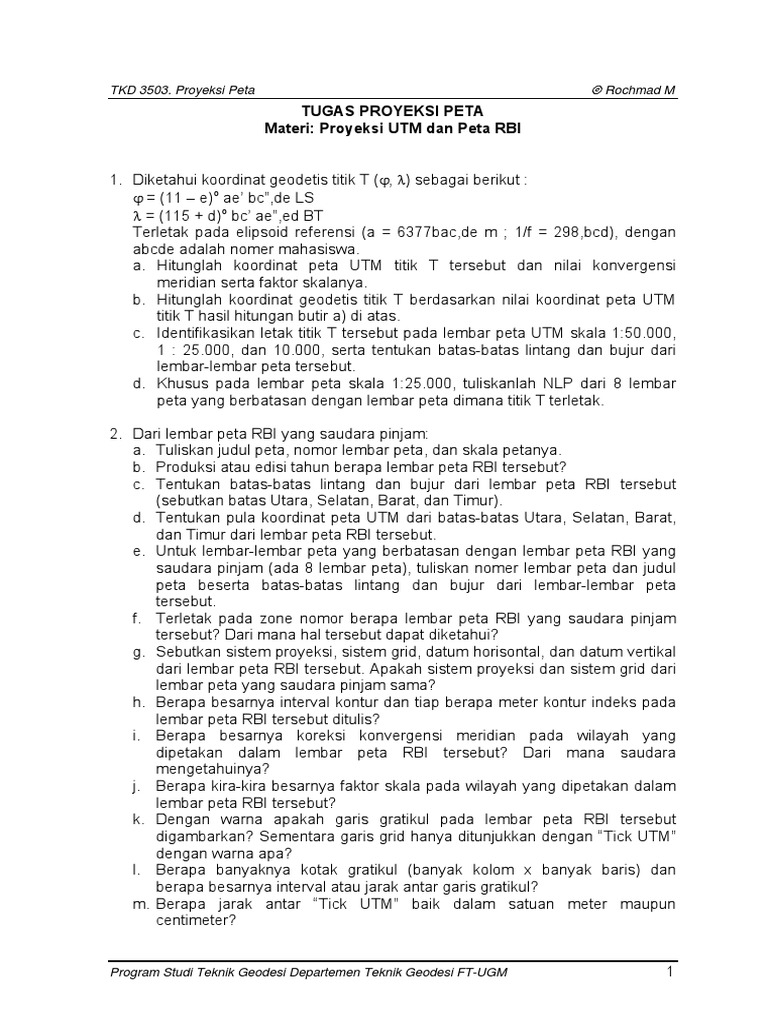 Tugas UTM Dan Peta RBI | PDF