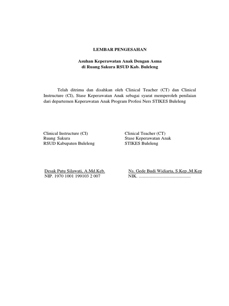 Askep ANAK ASMA Fix | PDF