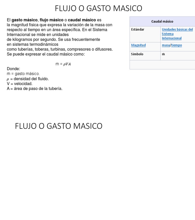 Flujo Masico | PDF