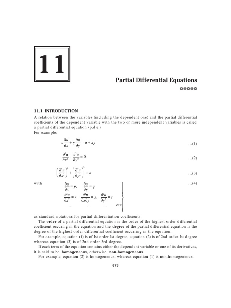 11 - Partial Differential Equations | PDF | Partial Differential ...