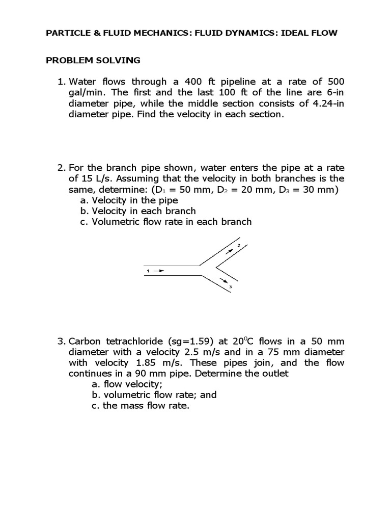 Fluid Dynamics Problem Solving Guide | PDF
