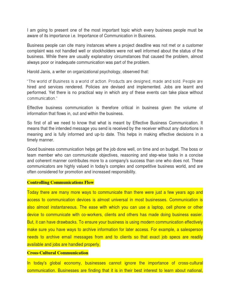 Controlling Communications Flow | PDF | Communication | Business