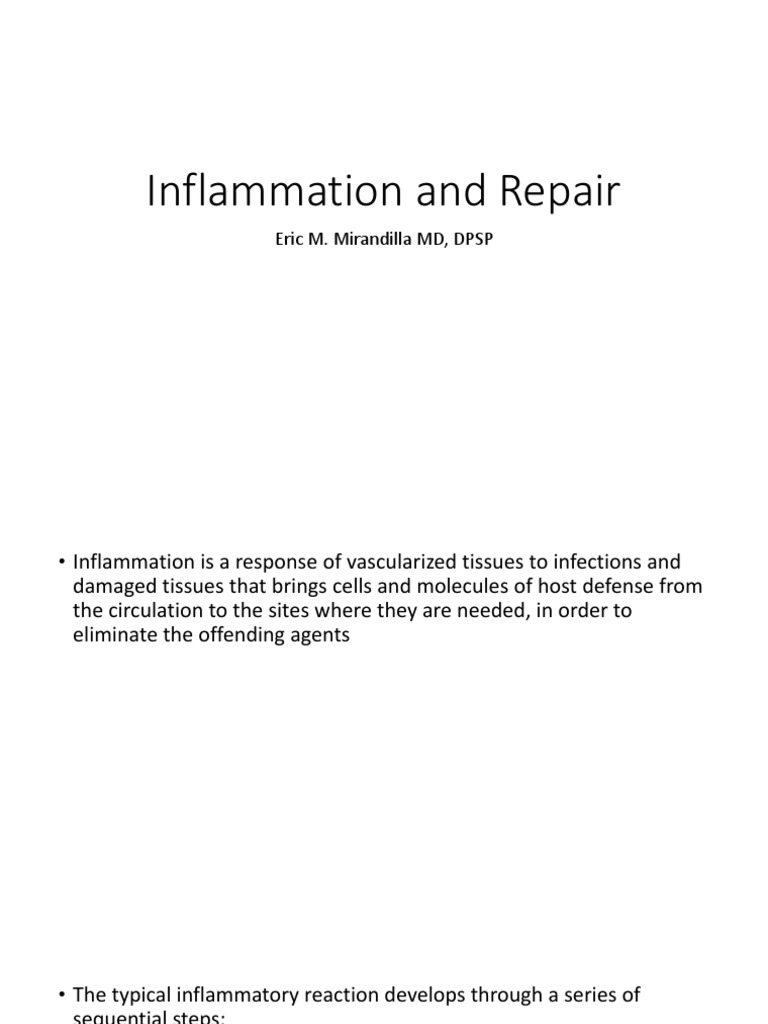 Understanding Inflammation and Repair | PDF | Inflammation | Blood Vessel