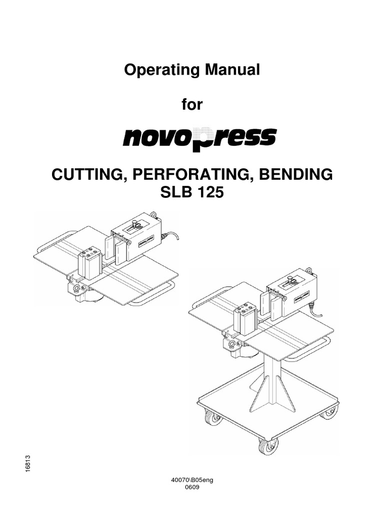 Novopress SLB 125 Operating Manual | PDF | Electrical Connector | Ac ...