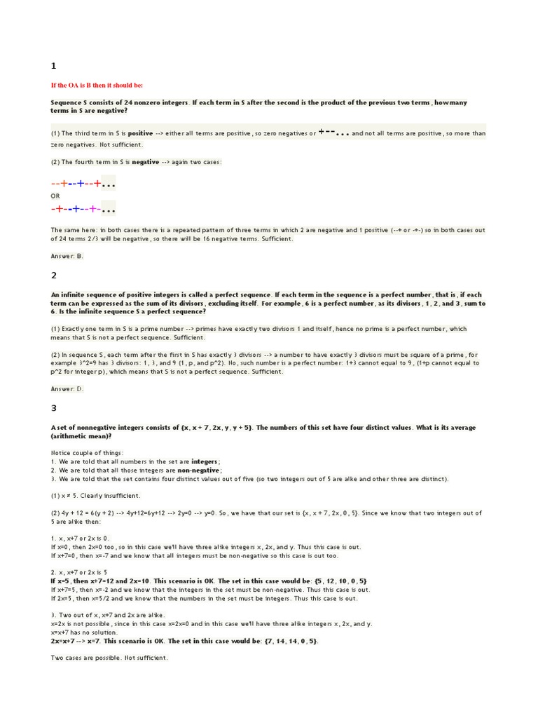 Sequences Solutions | PDF | Numbers | Sequence
