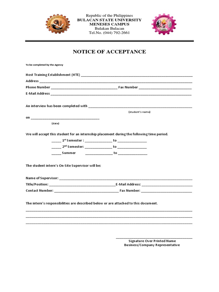 Notice of Acceptance Letter | PDF