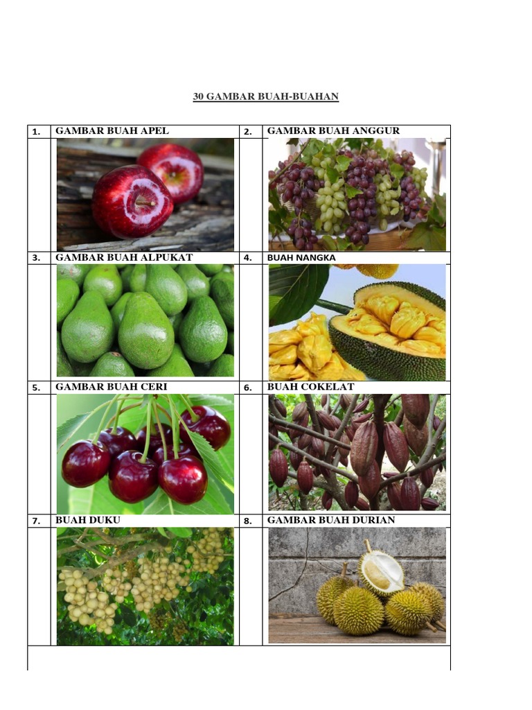 30 Gambar Buah | PDF