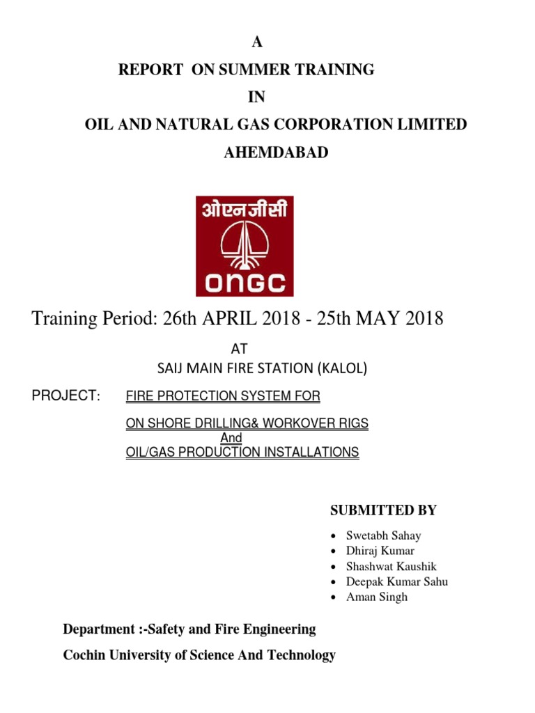 Ongc Report Ahmedabad | PDF | Pump | Natural Gas