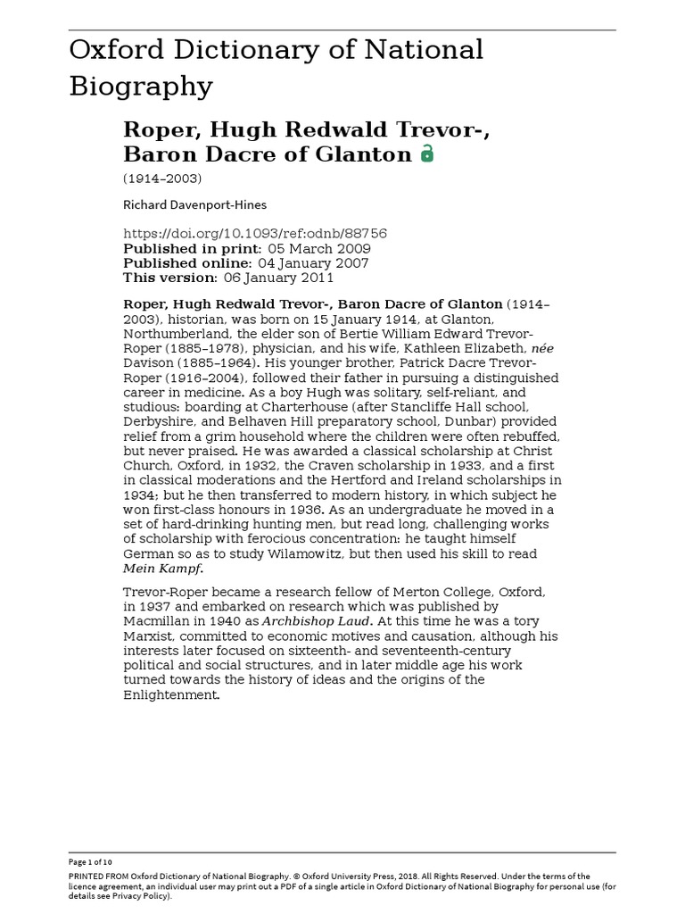 Trevor Roper PDF | PDF