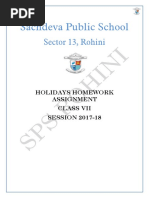 Class 6 Holiday Homework | PDF