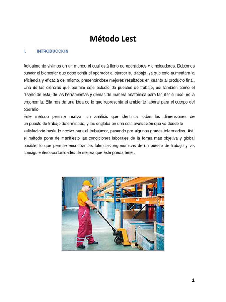 Metodo Lest-Ergonomia | PDF | Histograma | Temperatura