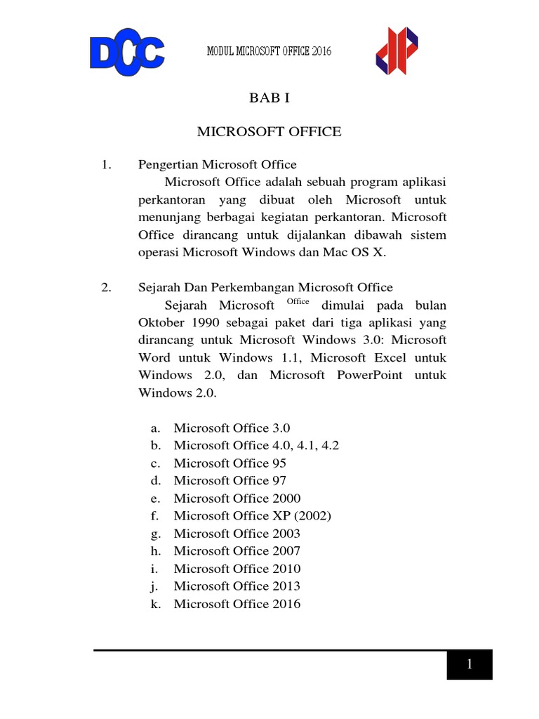 Modul Microsoft Office 2016 | PDF
