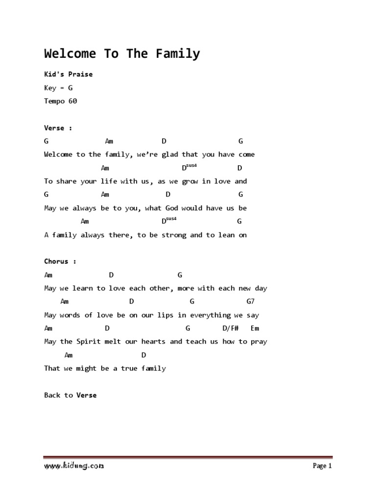 Welcome To The Family | PDF