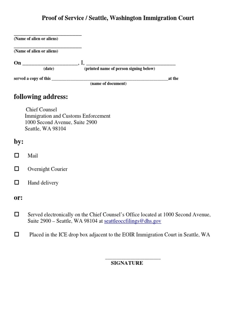 Proof of Service | PDF