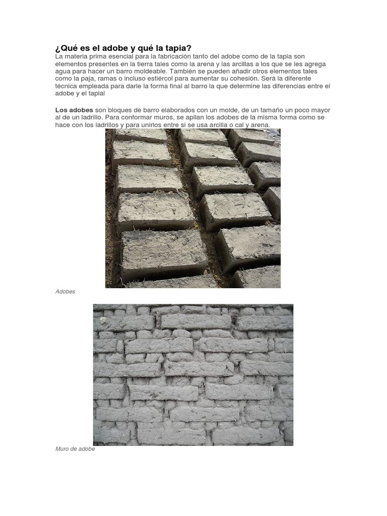 Historia Del Adobe | PDF | Ingeniería de Edificación | Materiales de ...